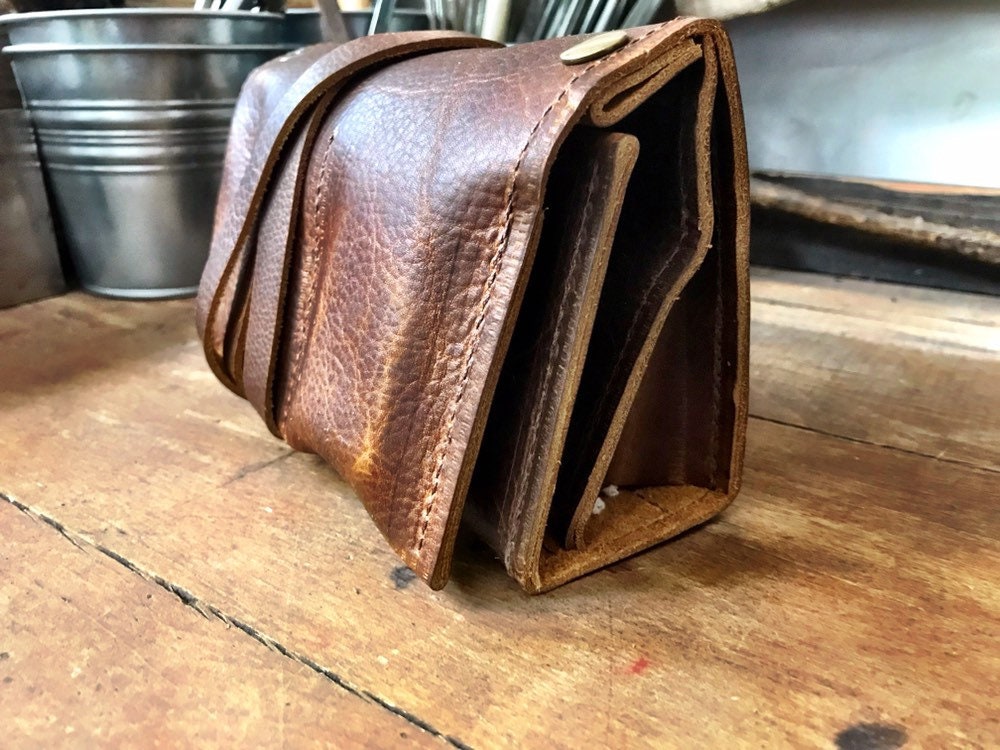 Rustic Kodiak Leather - Large Tobacco Pipe Pouch / Pipe Roll / Pipe Bag ...
