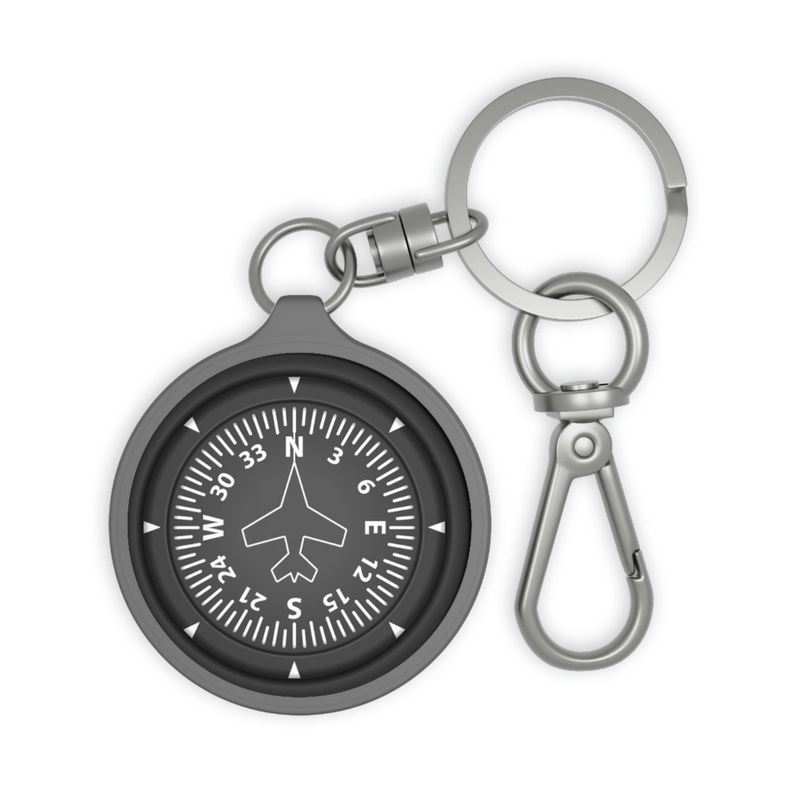 Directional Gyro Keyring, Flight Gauge, Compass Key Ring, Aviation ...