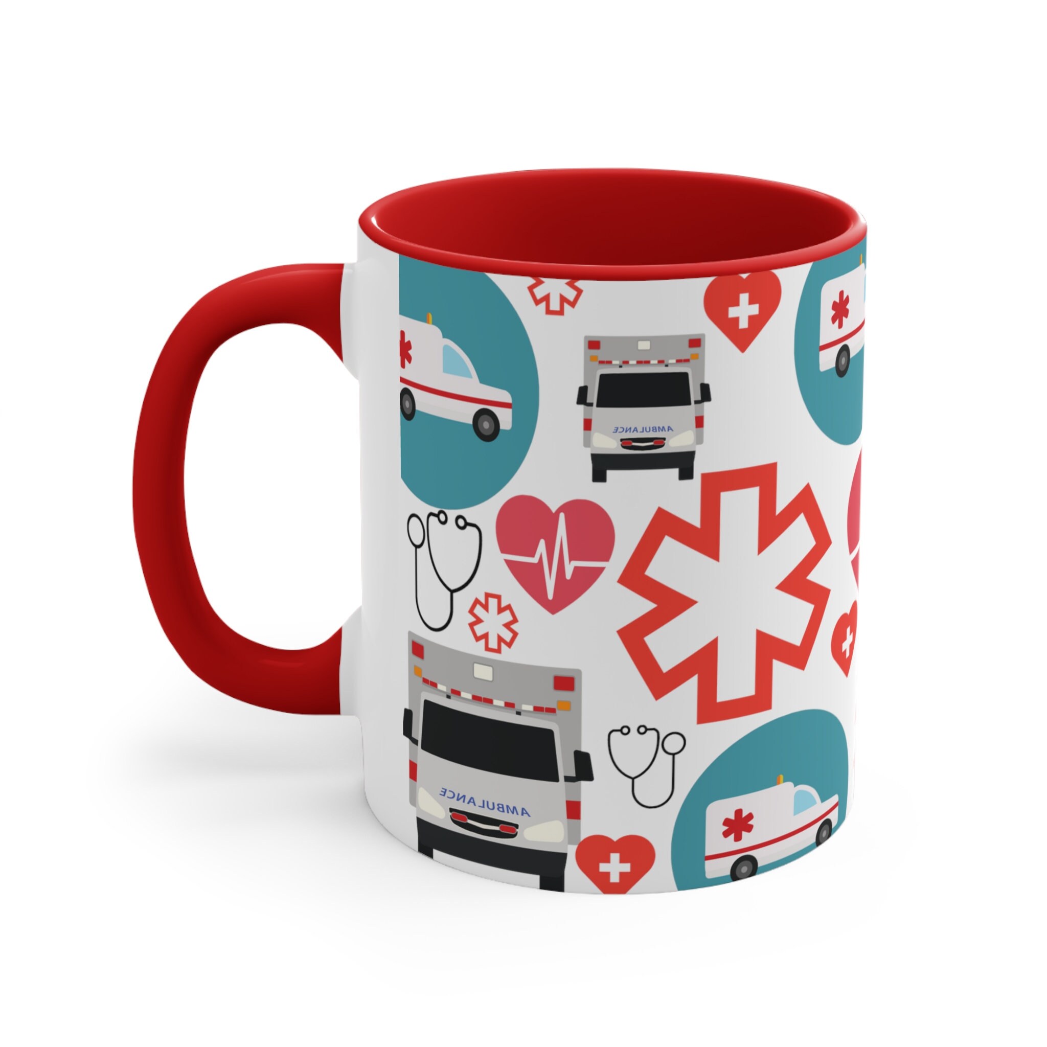 EMS Coffee Mug: Ambulance & Stethoscope Pattern - Etsy