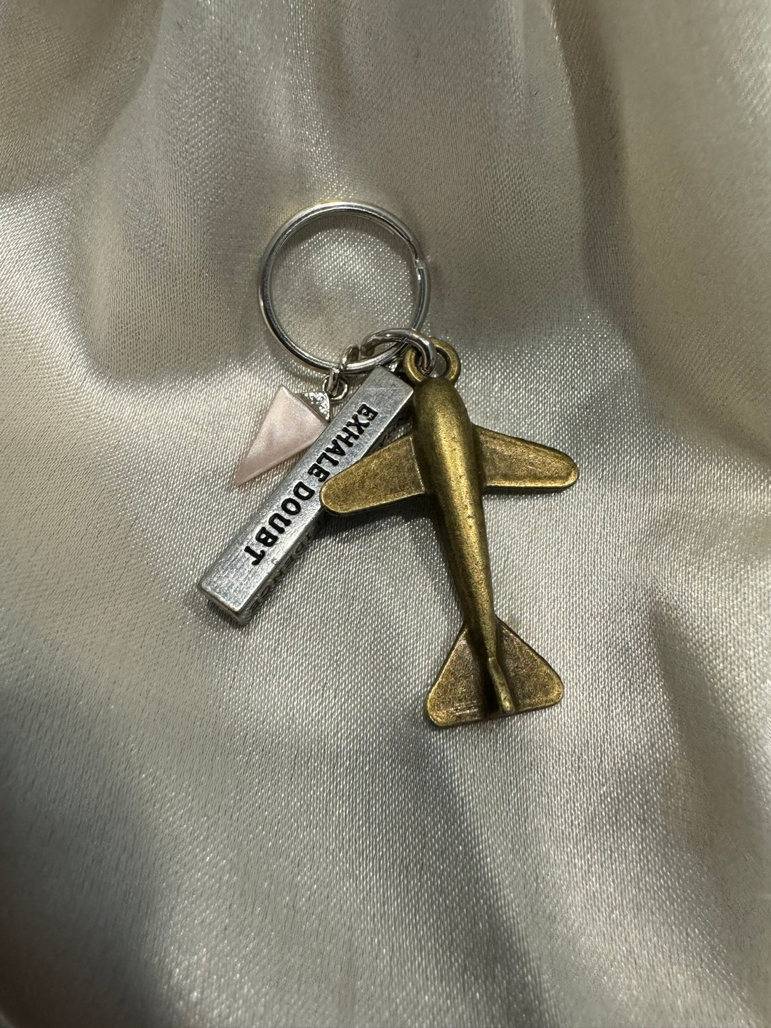 Airplane Keychain, Aviation Keychain, Inhale Confidence Keychain, Check ...