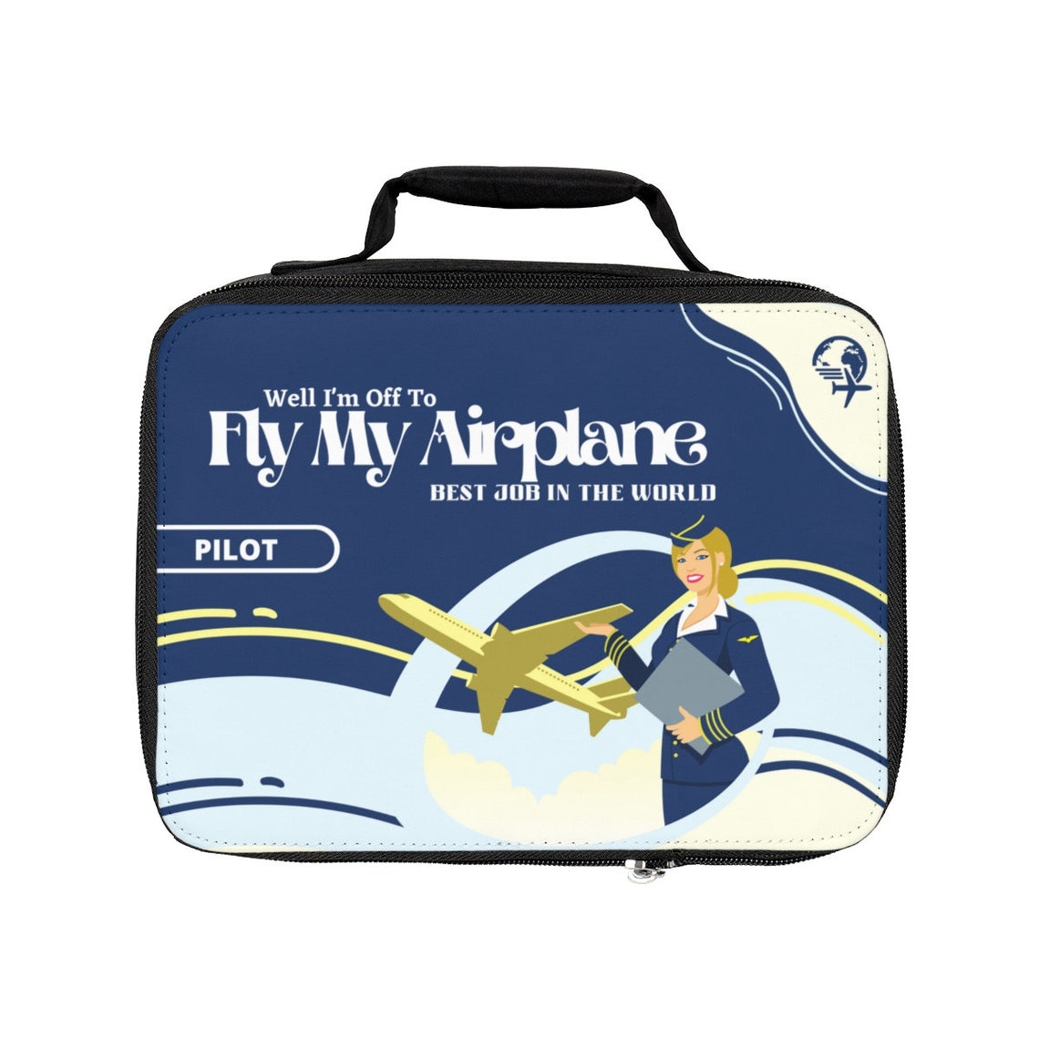Off to Fly My Plane Lunch Box Airplane Lunch Box Pilot Lunch - Etsy