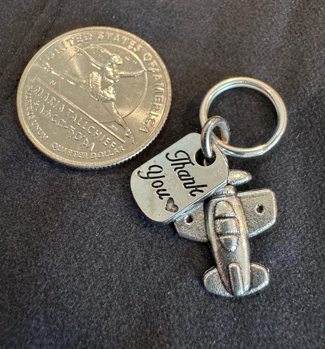 Airplane Thank You Keychain, Airplane Keychain, Aviation Keychain ...