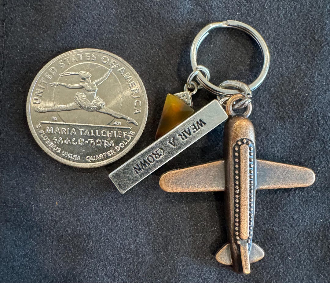 Confidence Airplane Keychain, Plane Keychain, Aviation Keychain, Brass ...