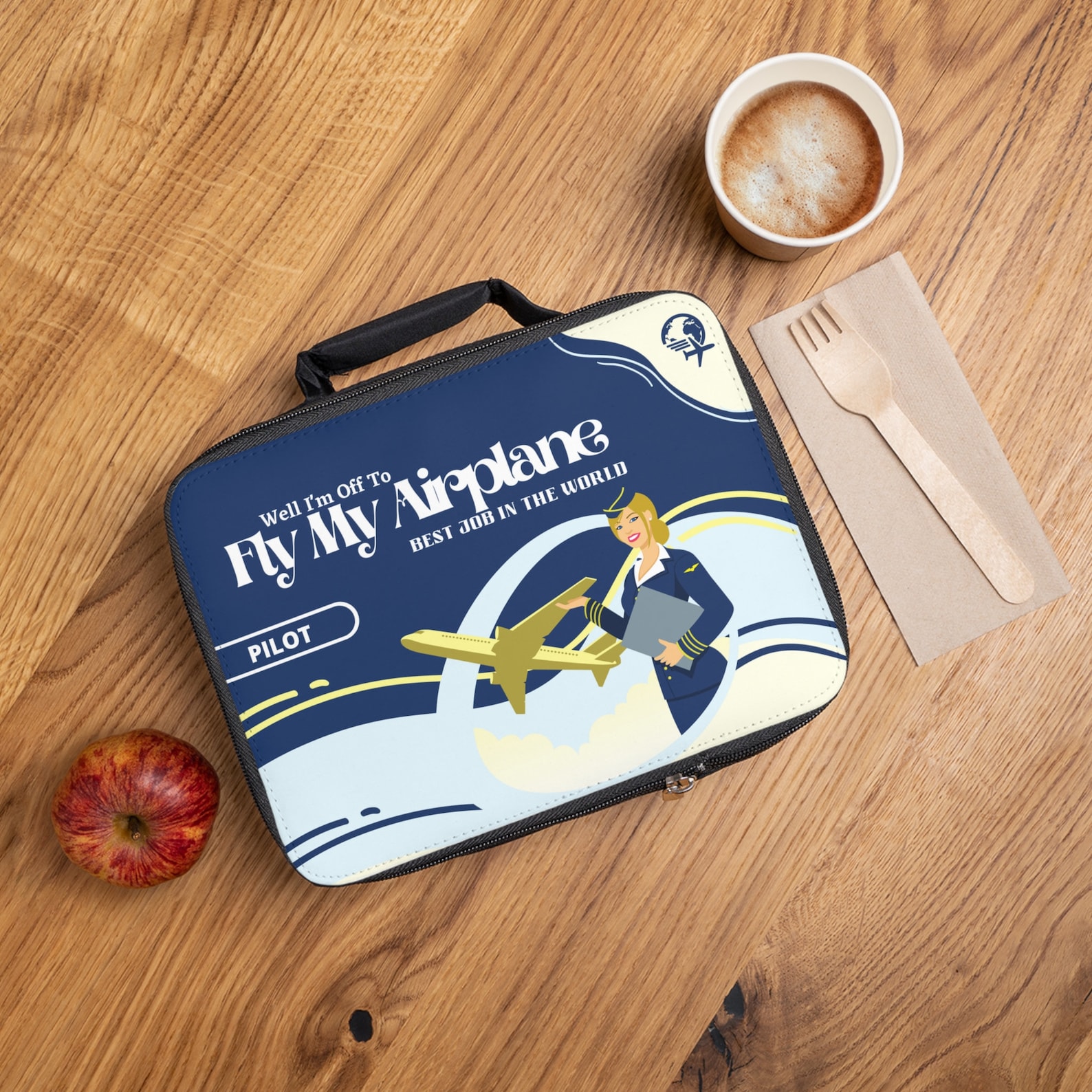 Off to Fly My Plane Lunch Box, Airplane Lunch Box, Pilot Lunch Box ...