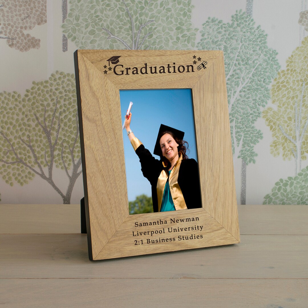 Graduation Gift Custom Graduation Wood Frame Personalised Wooden Frame ...