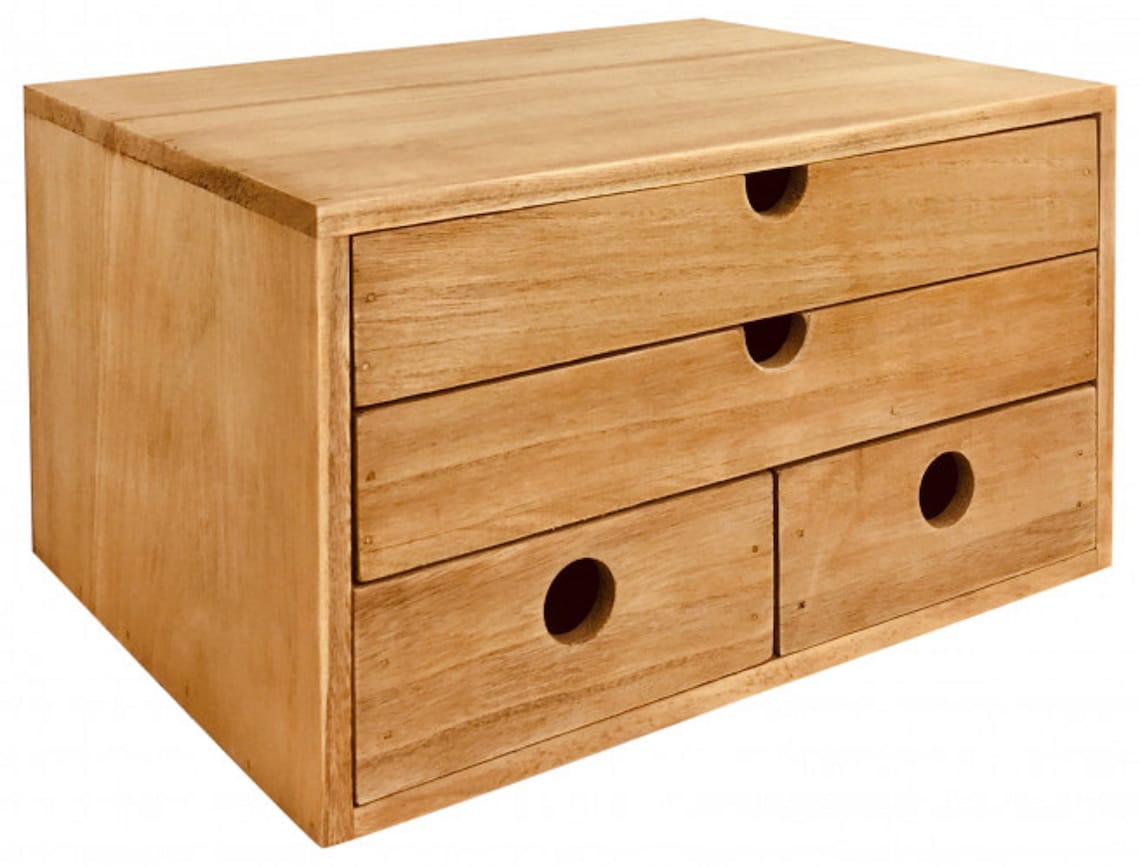 Rustic Solid Wood Storage Organizer 33cm Wooden Storage - Etsy UK