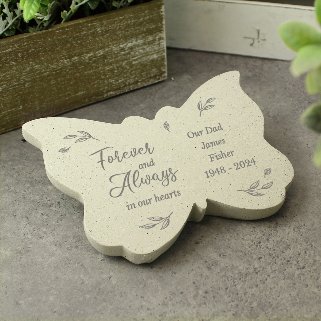 Personalized Butterfly Memorial Stone: Graveside Remembrance - Etsy