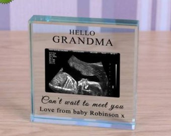 Personalised Baby Ultrasound Scan Photo Glass Token | Etsy UK