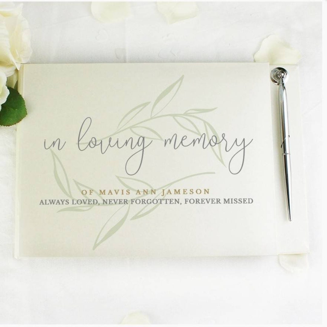 Personalised in Loving Memory Guest Book, Book of Condolence - Etsy