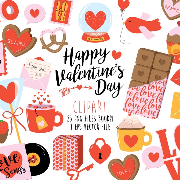 Valentine Clipart - Etsy