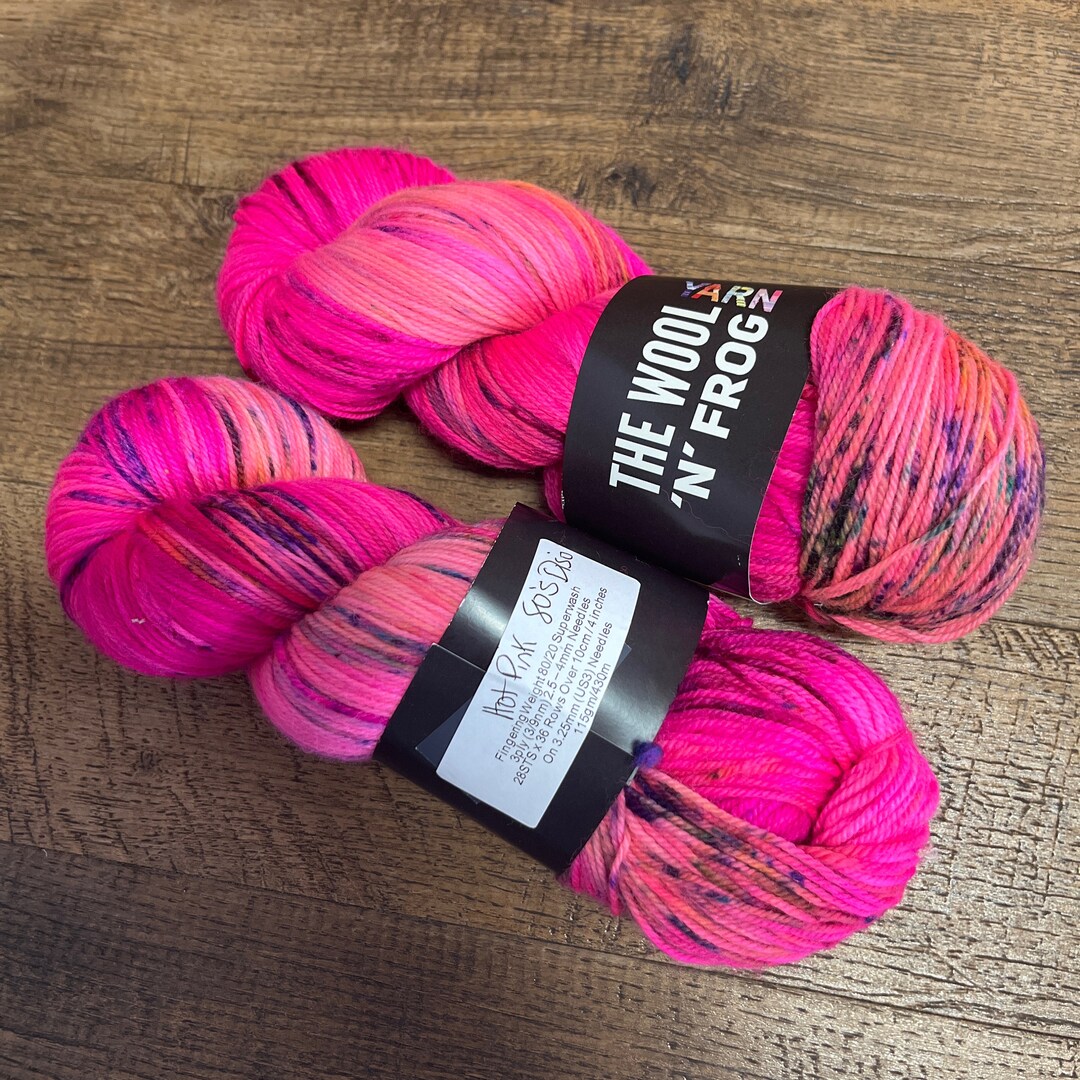 Fingering Weight Super Wash Hand Dyed Yarn 80/20 Merino Nylon, Bright ...