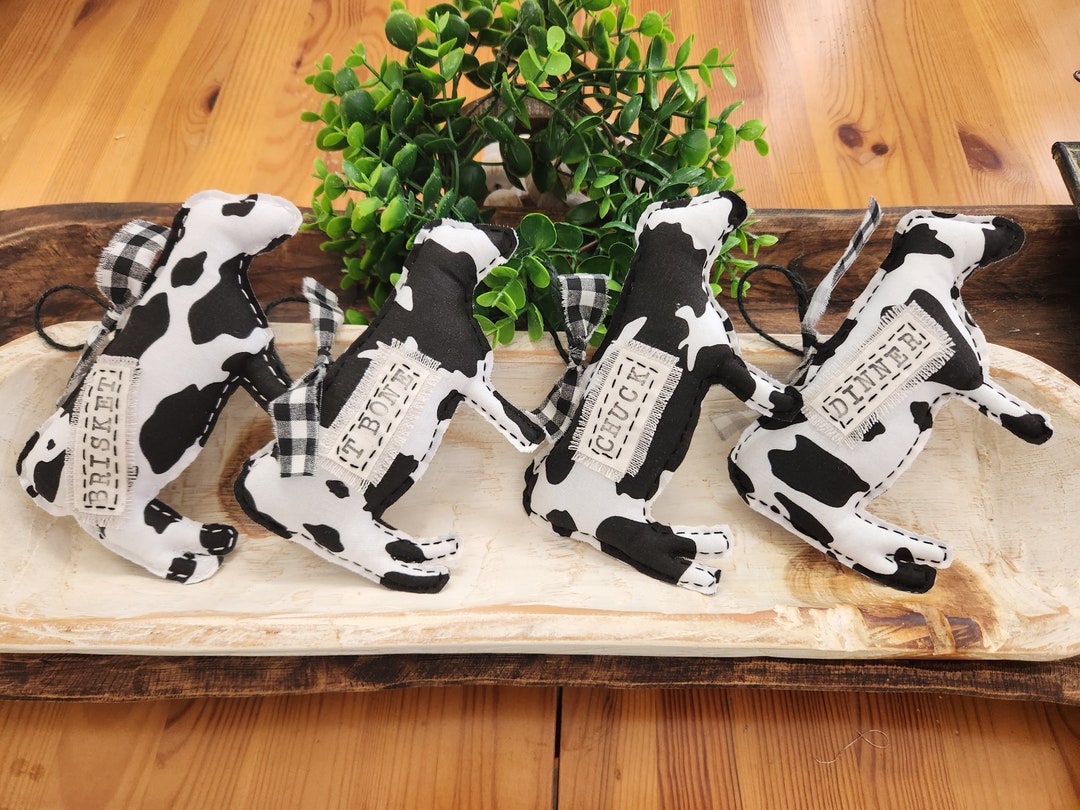 Modern Farmhouse Cow, Farmhouse Cow Ornaments, Farmhouse Decor, Cow ...