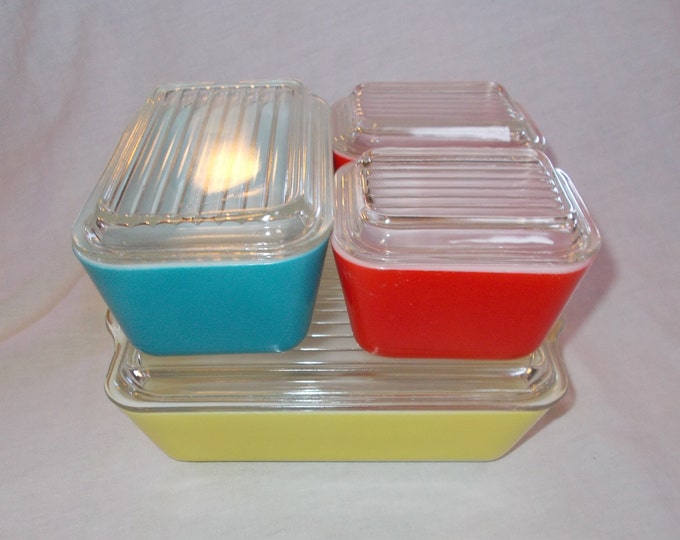 Pyrex Primary Colors Refrigerator Set - Etsy