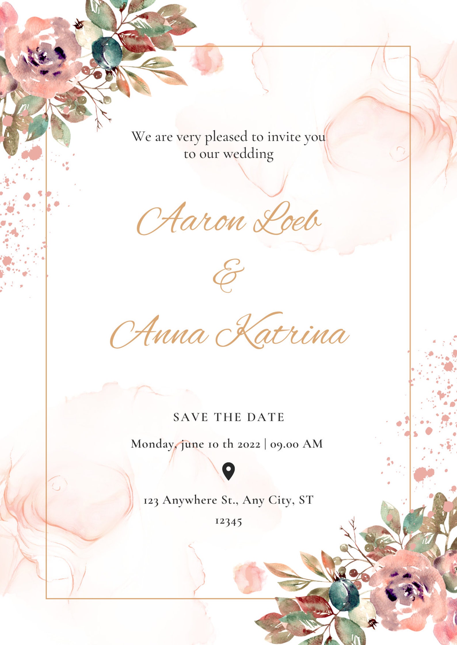 Floral Wedding Invitations - Etsy