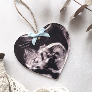 Baby Scan Wooden Keepsake Heart Ultrasound Personalised Baby - Etsy