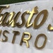 Custom LED Business Sign : Gold 3D Wall Letters , Bistro & Restaurant ...