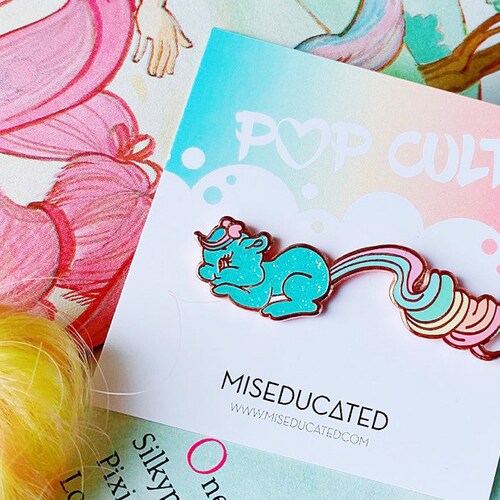 Rainbow Pixietails Glitter Bunny Lavender Pin | Etsy
