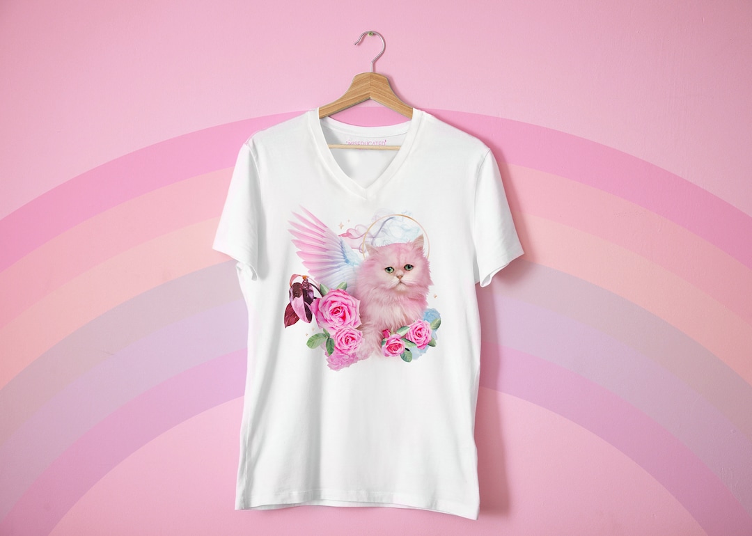 Rococo Cat Pink Princess Philodendron T-shirt - Etsy