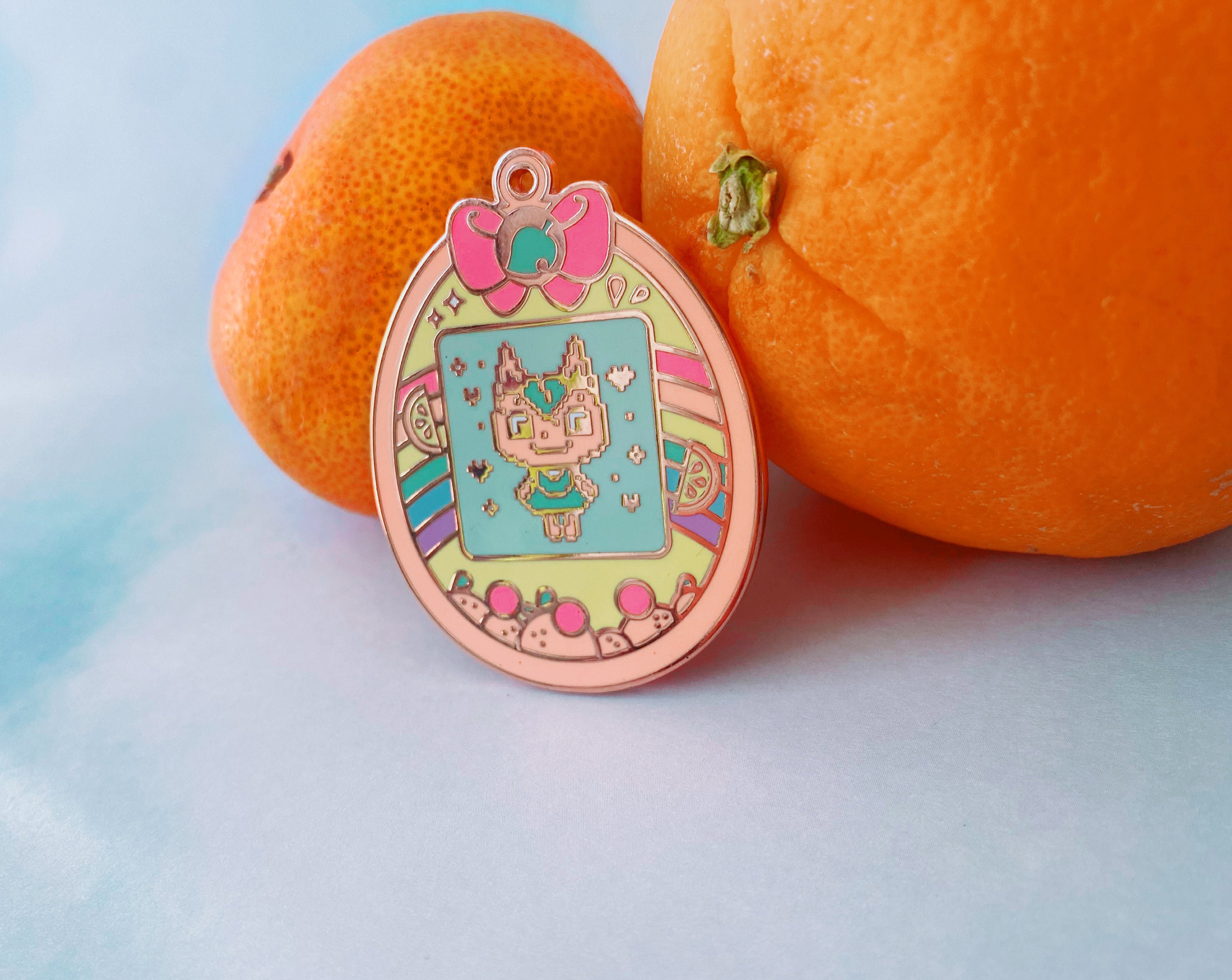 Animal Crossing-inspired Tangy Cat Tamagotchi Pin - Etsy
