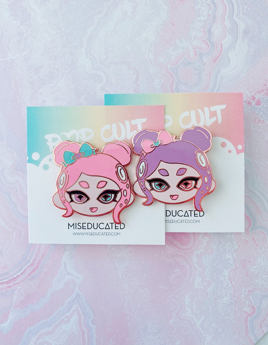Splatoon 2 3 three Options Pastel Candy Octoling Pin - Etsy