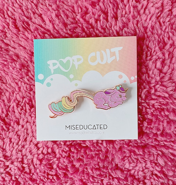 Rainbow Pixietails Glitter Bunny Lavender Pin - Etsy
