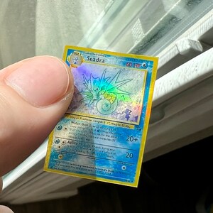 Set of Mini Holographic Card Stickers Pokémon First & Second Gen - Etsy