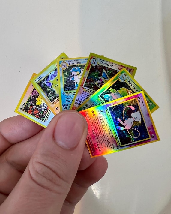 Embellishments Materials Holographic Pokemon Stickers etna.com.pe