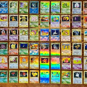 Set of Mini Holographic Card Stickers Pokémon First & Second Gen - Etsy