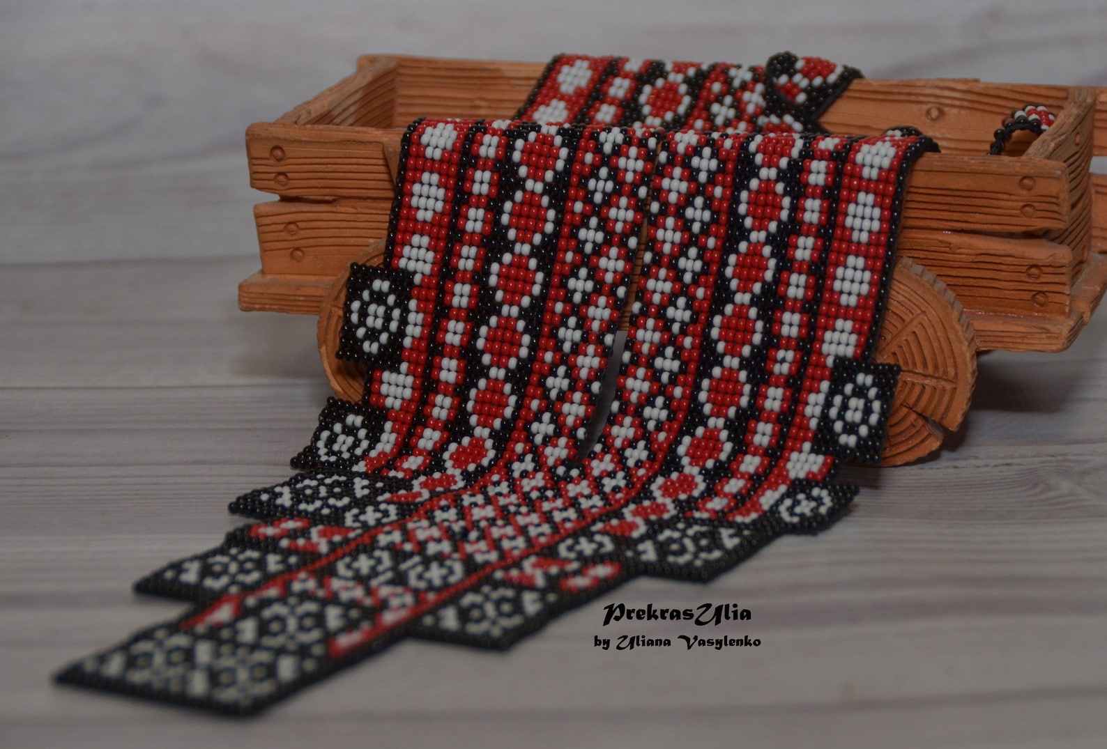 Red Black Vishivanka Gerdan Long Gerdan Ukrainian Gerdan - Etsy