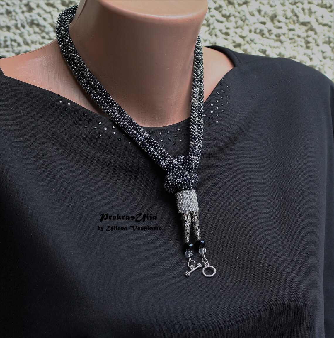 Universal Belt Black Lariat Tie Beaded Lariat Necklace Lariat - Etsy