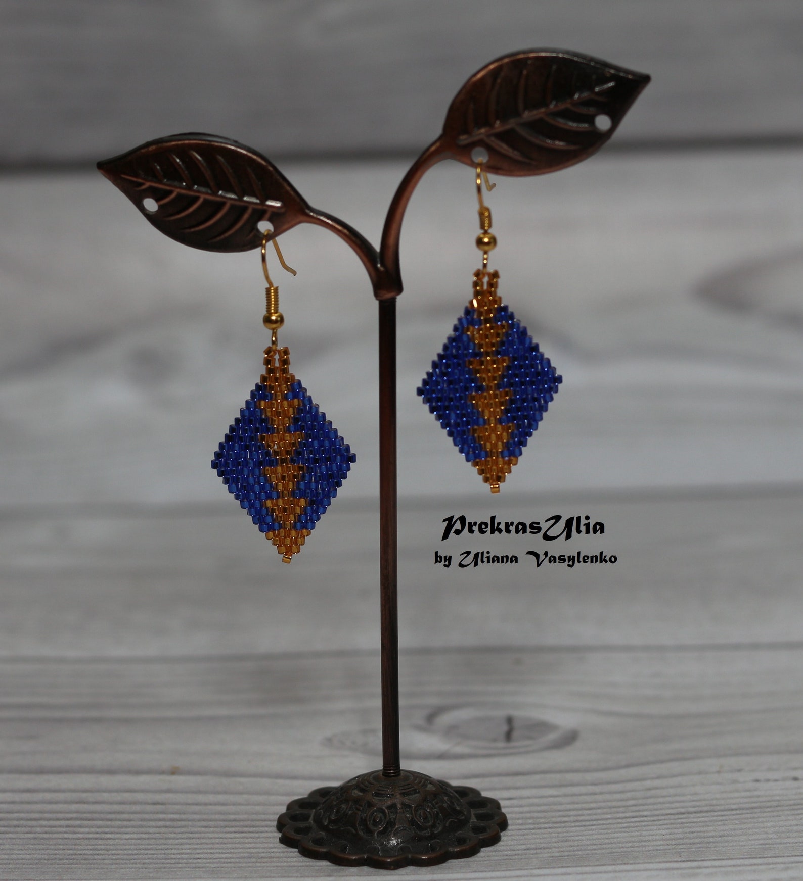 Earrings Rhombus Native American Design Rhombus Seed Beaded - Etsy