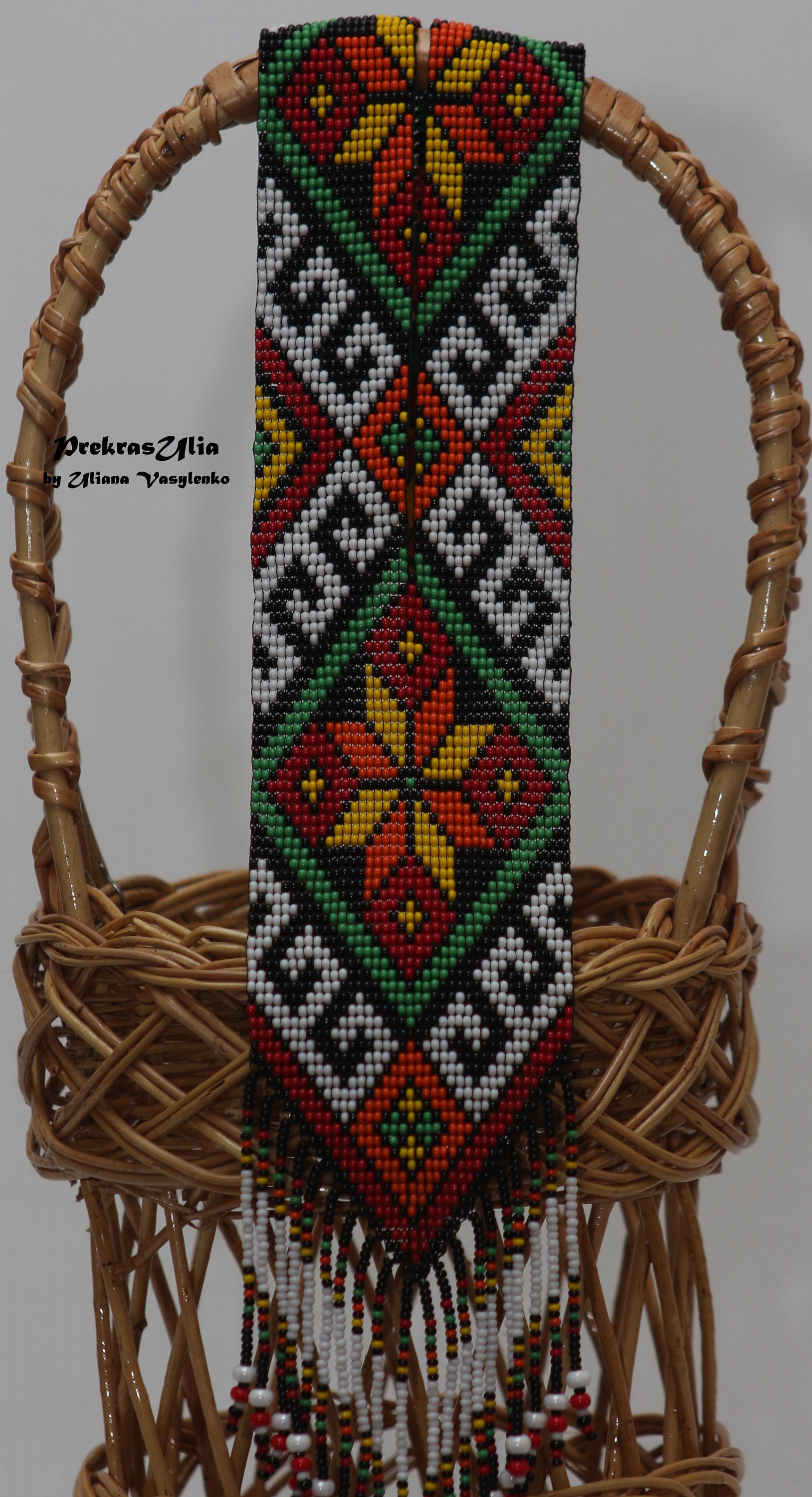 Traditional Ukrainian Gerdan Handmade Glass Beaded Necklace - Etsy