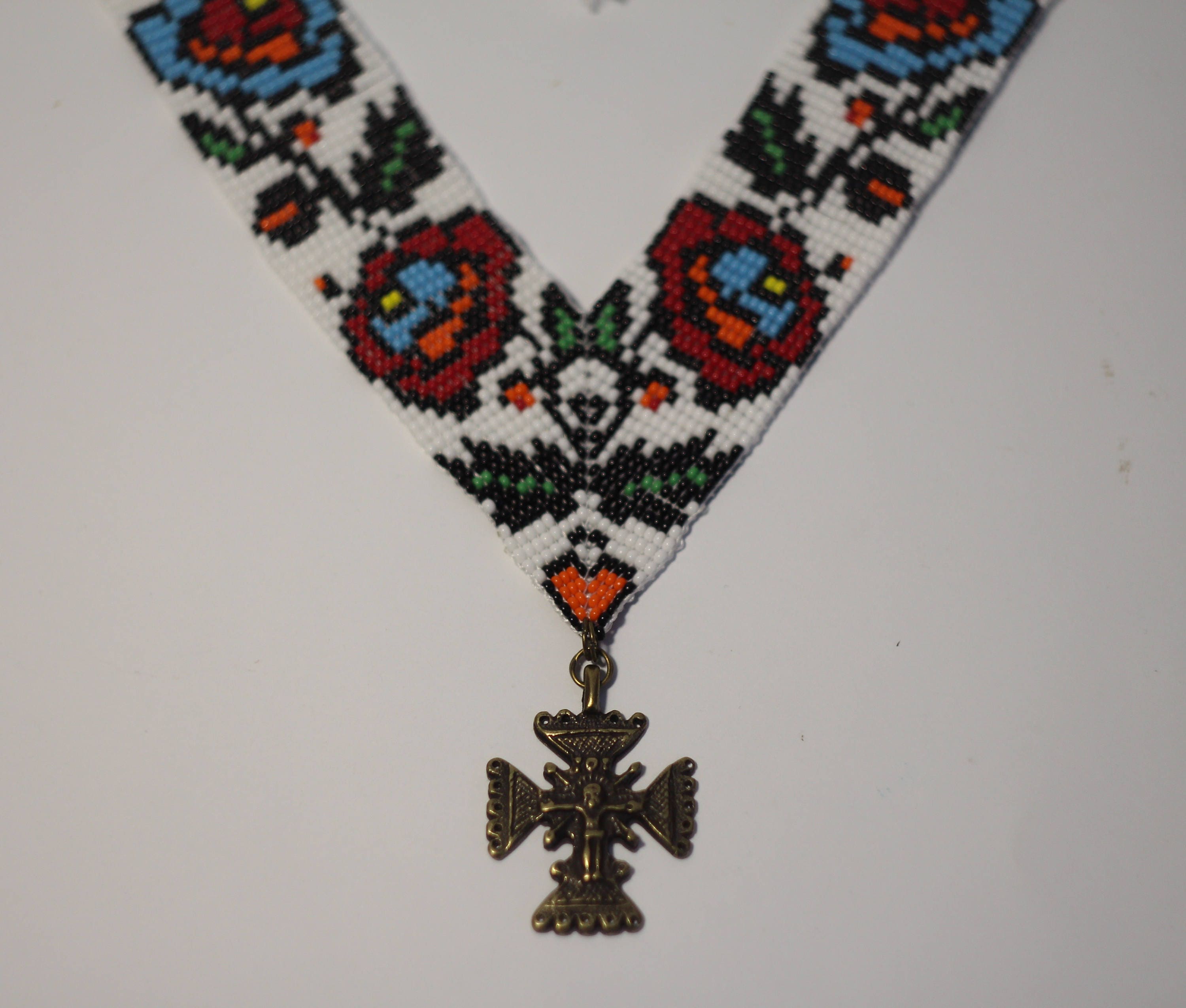 Flowers Gerdan Gerdan Gift Ukrainian Seed Bead Gerdan Necklace - Etsy