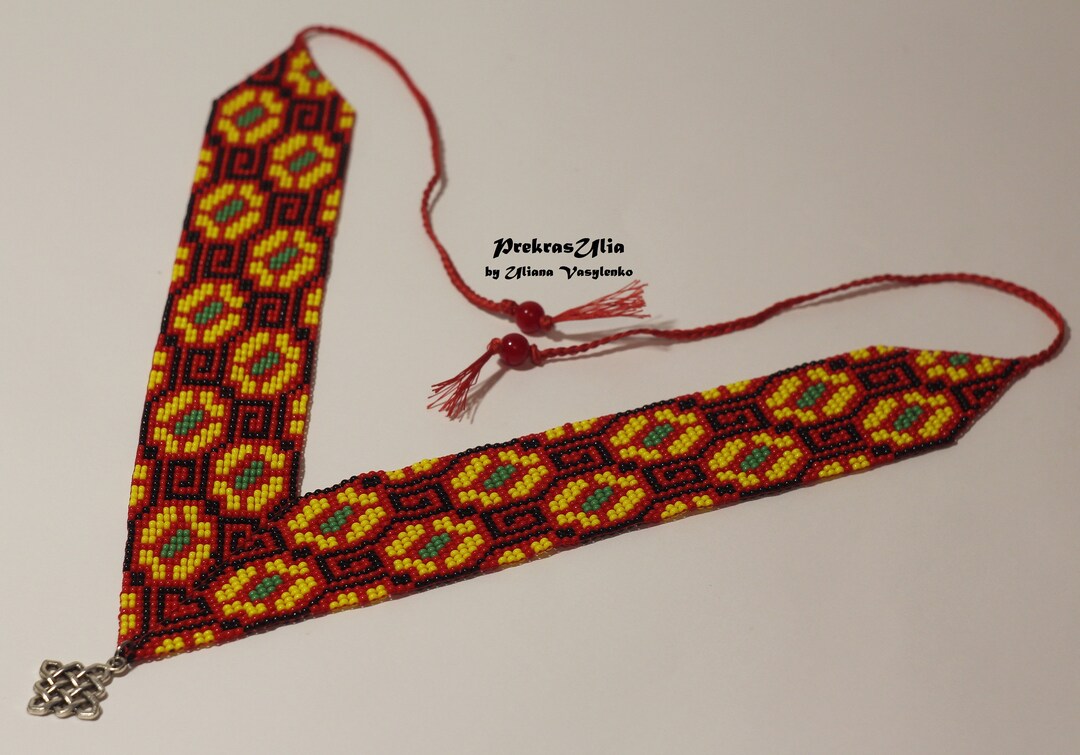 Seed Bead Ukrainian Gerdan Traditional Gerdan Etno Gerdan - Etsy