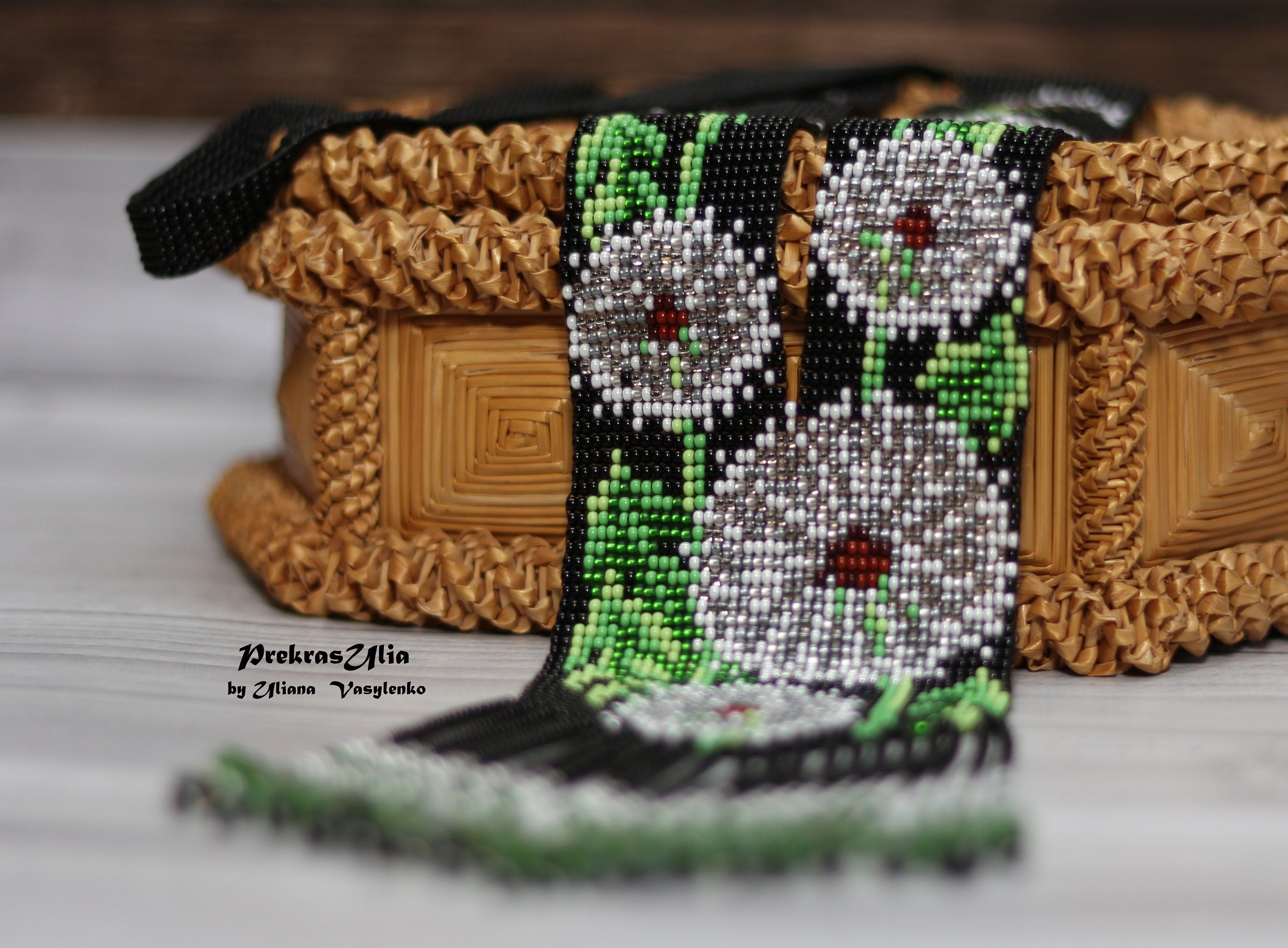 Black Gerdan Dandelions Long Gerdan Ukrainian Gerdan Handmade - Etsy