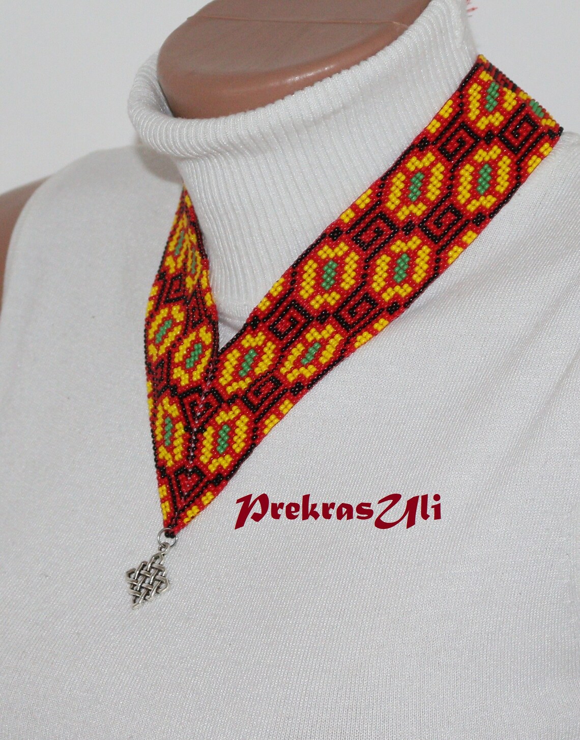 Seed Bead Ukrainian Gerdan Traditional Gerdan Etno Gerdan | Etsy