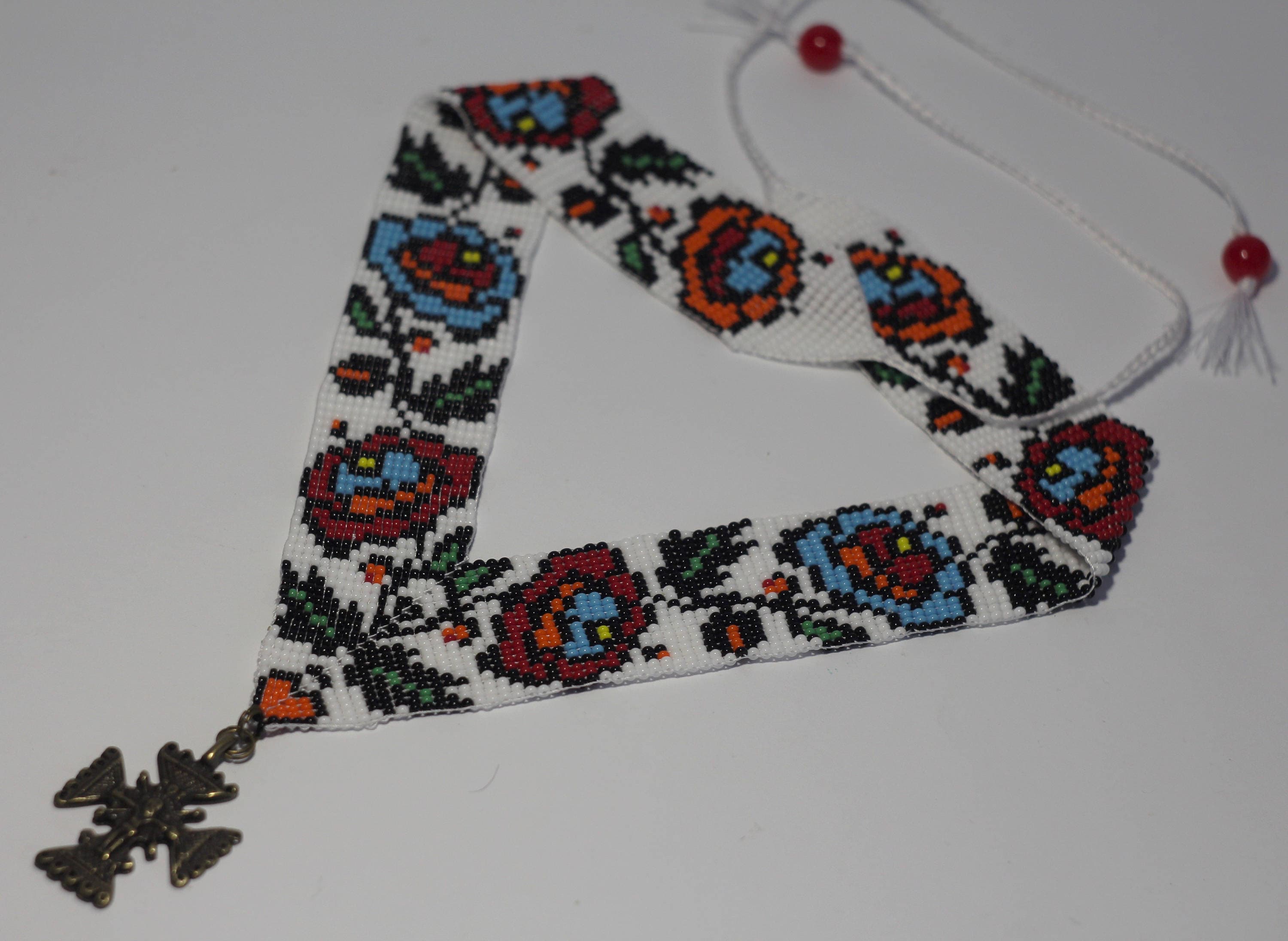 Flowers Gerdan Gerdan Gift Ukrainian Seed Bead Gerdan Necklace - Etsy