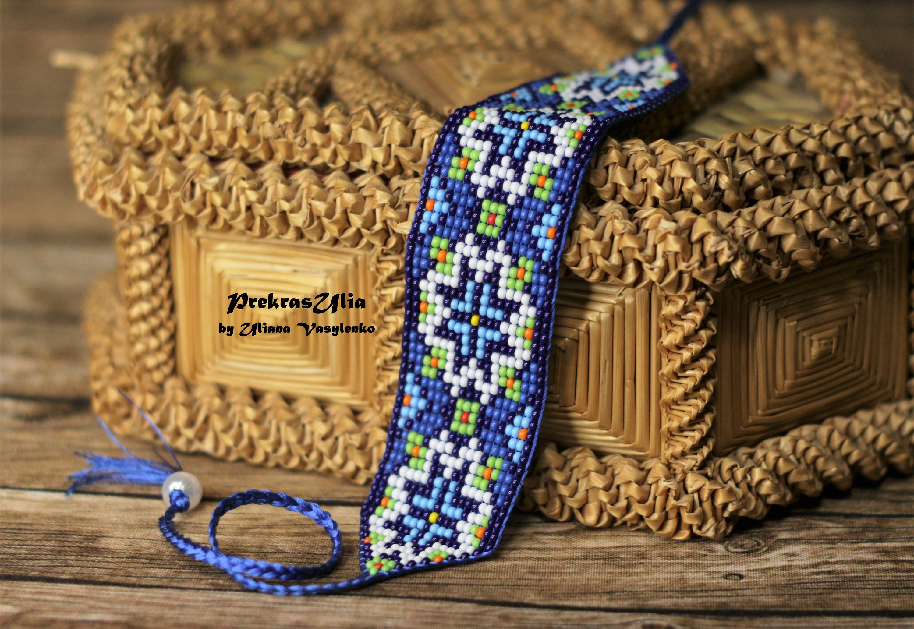 Ukrainian Seed Beaded Bracelet Folk Pattern Ukrainian Ornament - Etsy UK