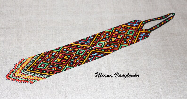 Gerdan Beading Pattern Loom gerdan necklace Gerdan Ukrainian | Etsy