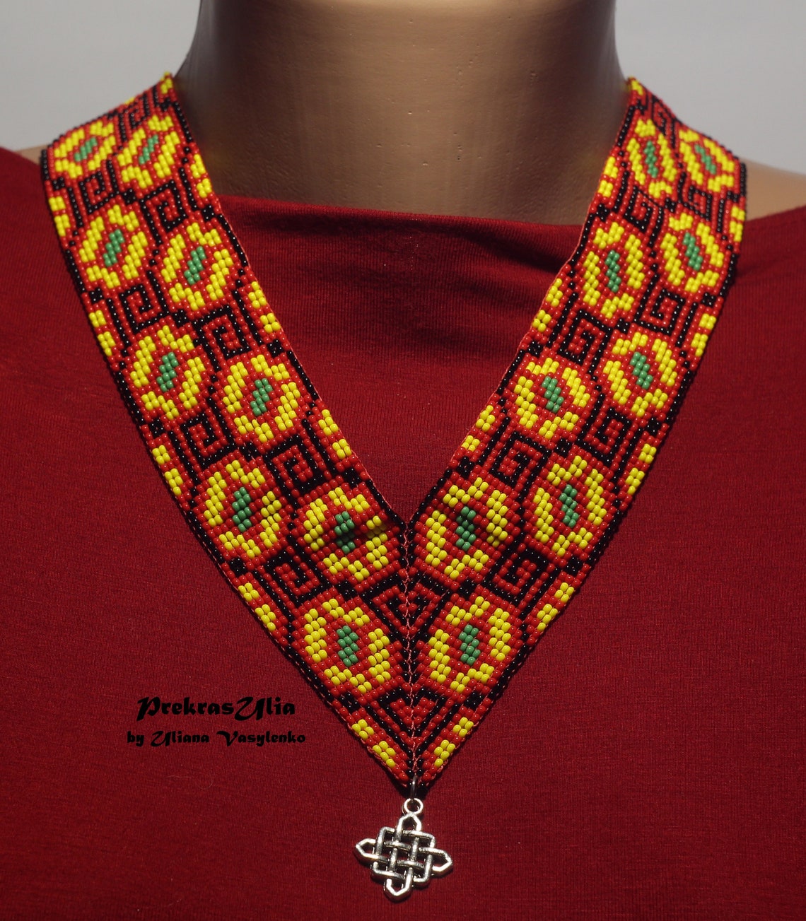 Seed Bead Ukrainian Gerdan Traditional Gerdan Etno Gerdan | Etsy