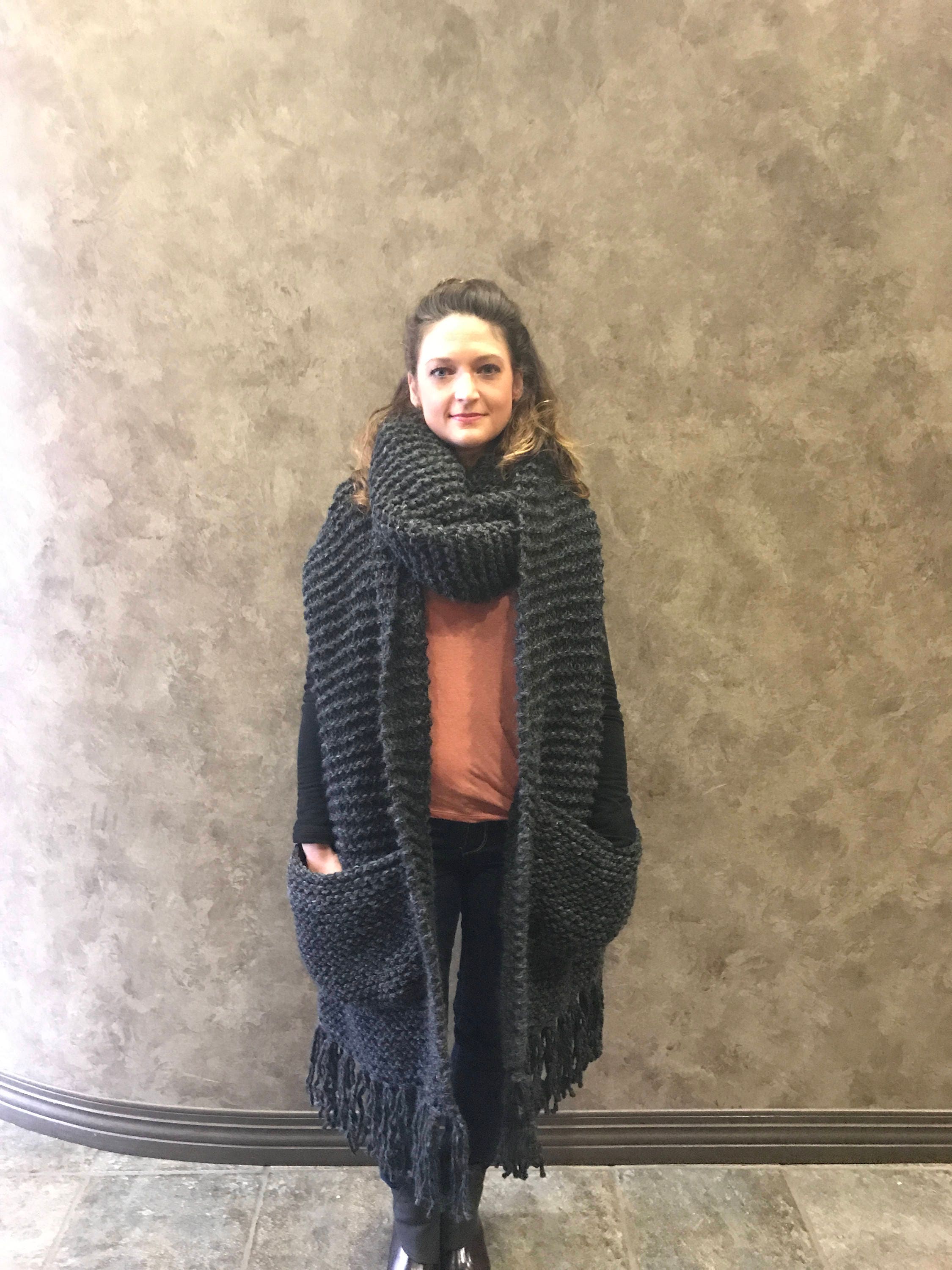 Chunky Knit Scarf Oversized Knit Scarf Winter Scarf Big - Etsy Canada