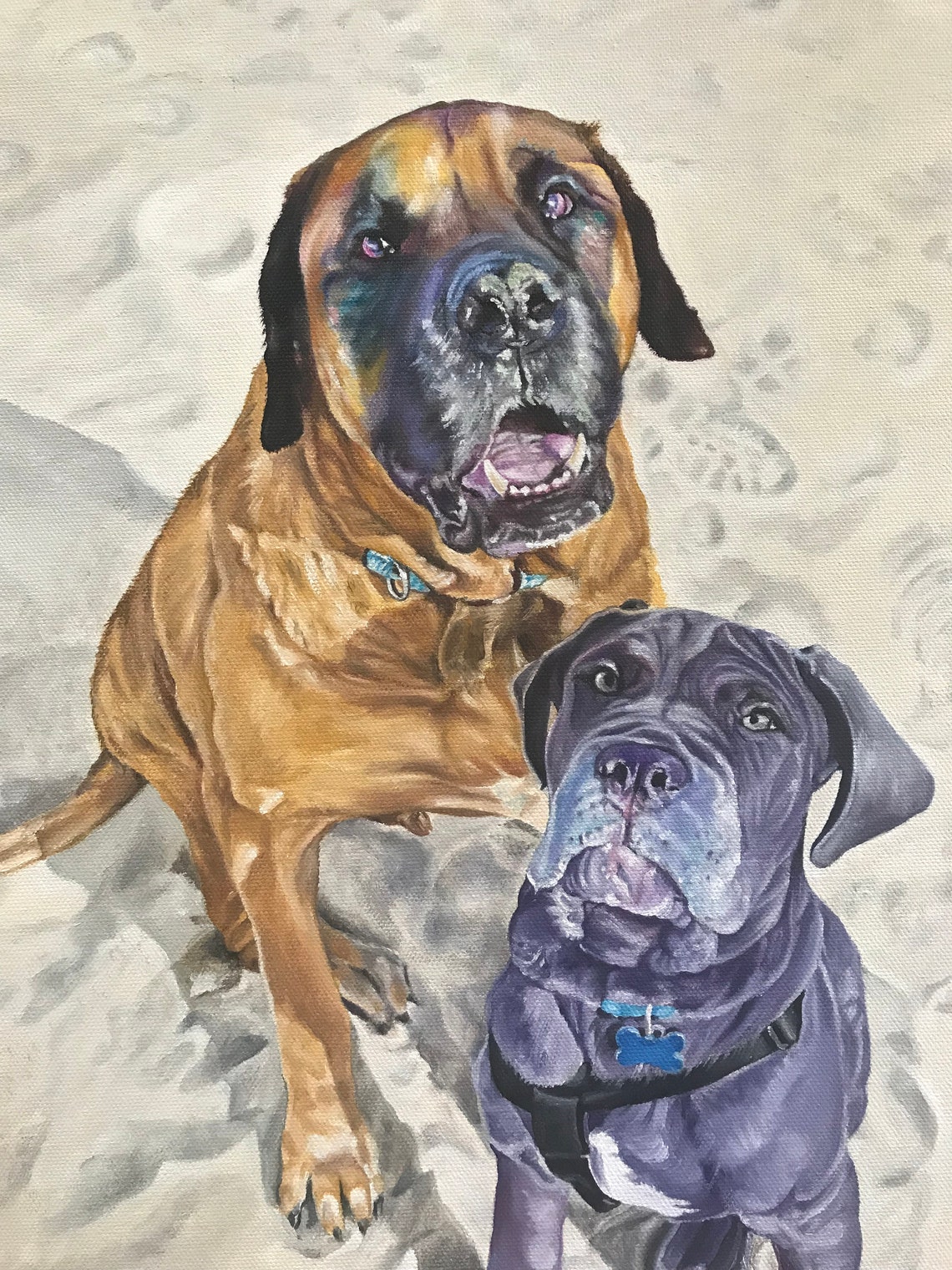 Custom dog painting Custom dog portrait custom pet painting | Etsy