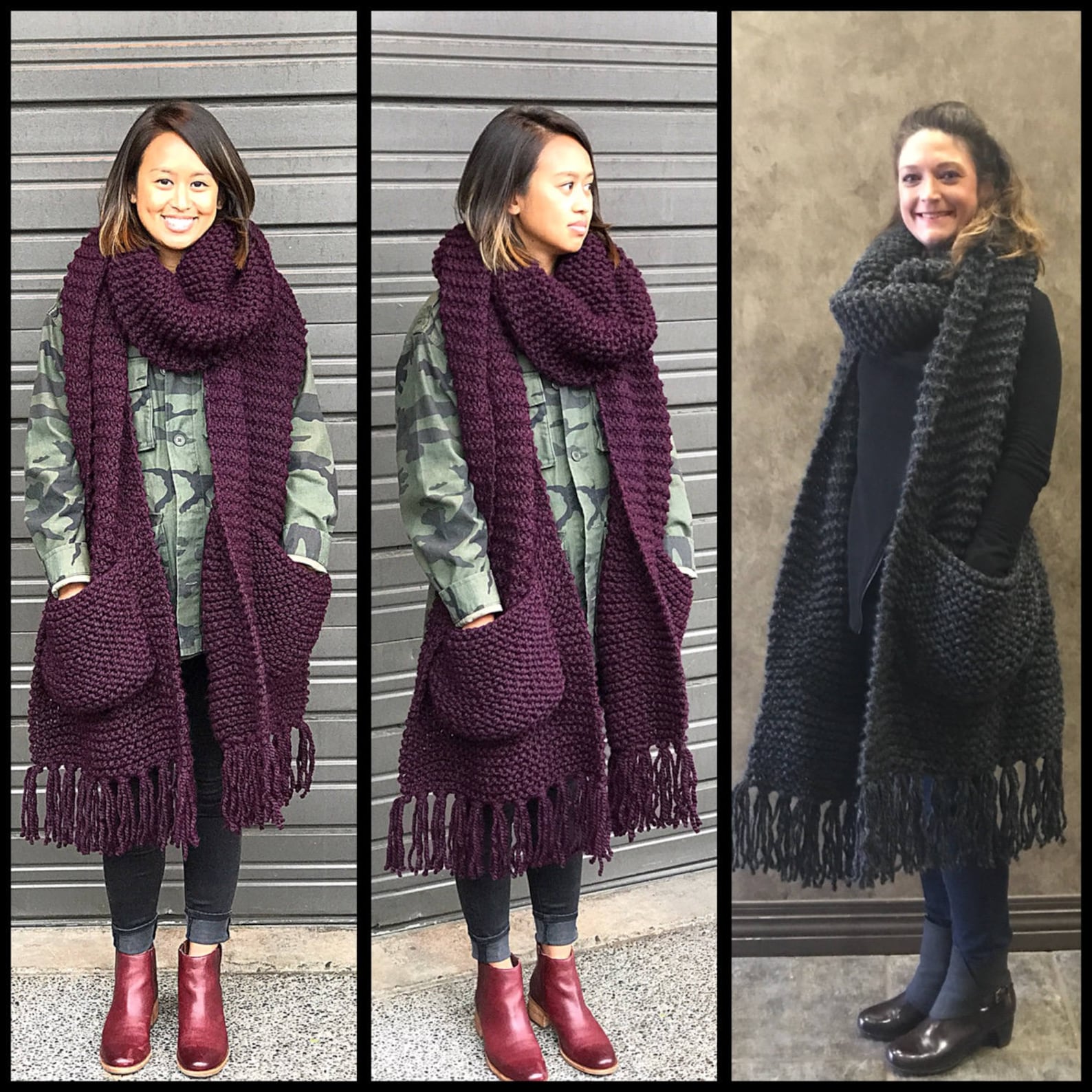 Chunky Knit Scarf Oversized Knit Scarf Winter Scarf Big - Etsy Canada