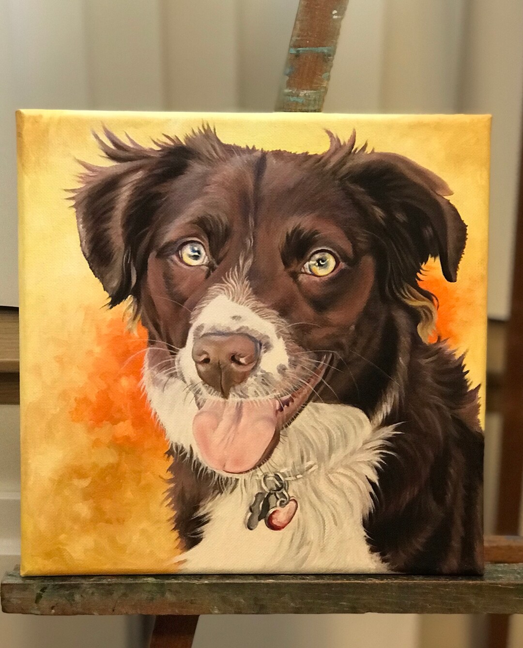 Custom Dog Painting, Custom Dog Portrait, Custom Pet Painting, Canvas ...