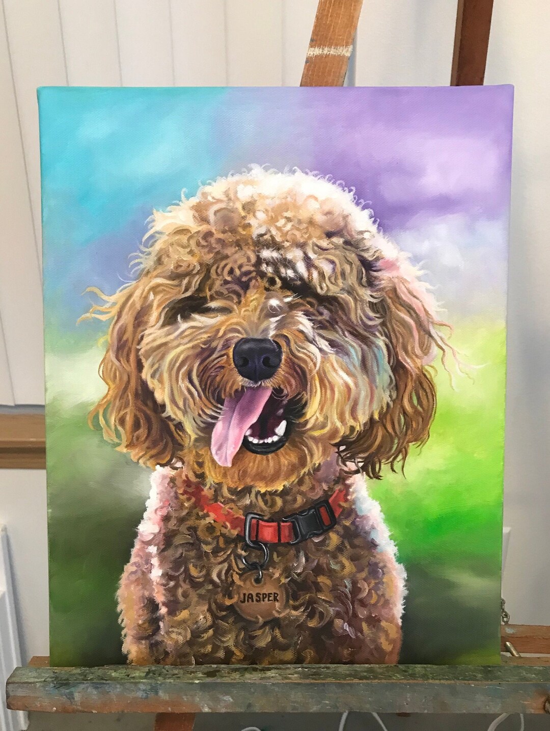 Custom Dog Painting, Custom Dog Portrait, Custom Pet Painting, Canvas ...