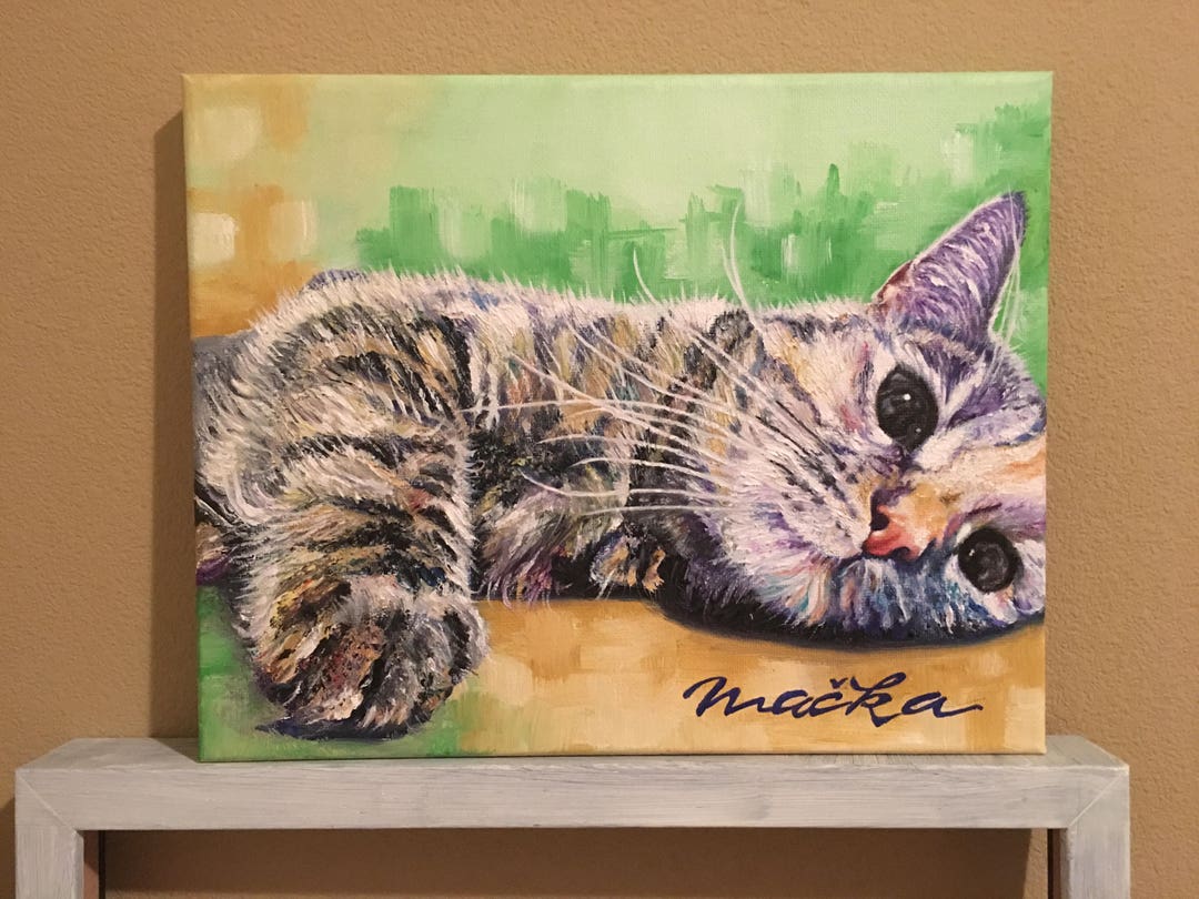 Custom Cat Painting, Cat Art, Pet Loss, Custom Animal Painting, Animal ...