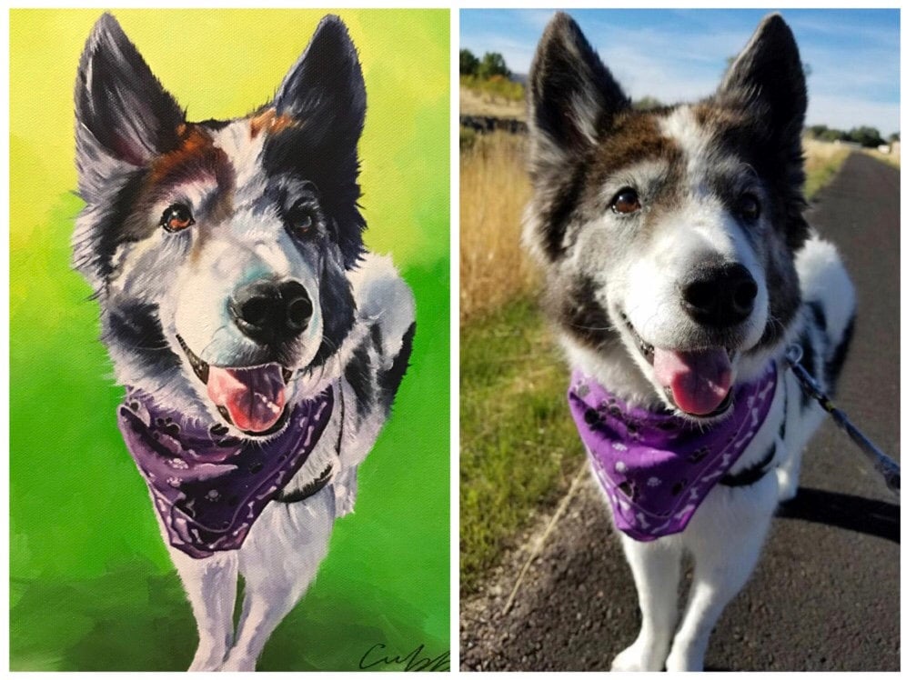 Custom Dog Painting, Custom Dog Portrait, Custom Pet Painting, Custom ...