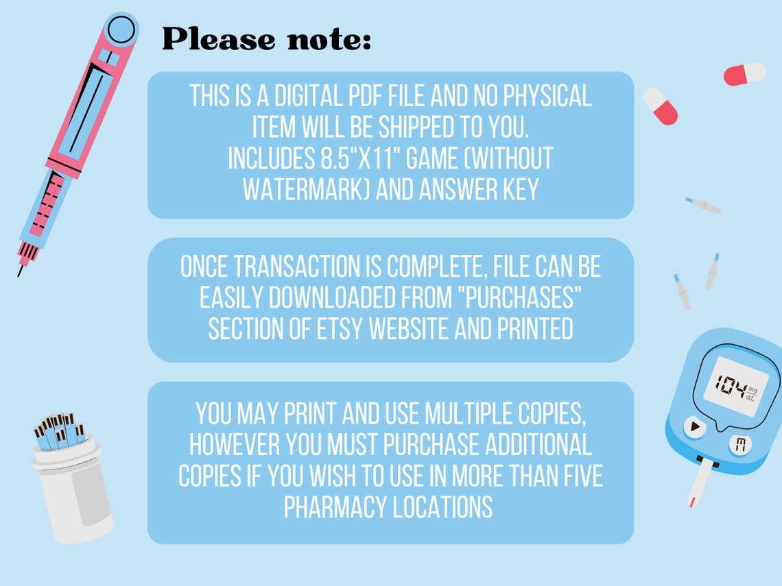 Diabetes Word Scramble Game: Healthcare Activity (instant Download) - Etsy