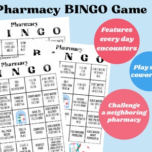 PHARMACY BINGO Game Printable. 15 Cards. Community Practice. Healthcare ...