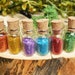 1" Rainbow Fairy Dust Bottles 6 PC Set ~ Miniature Pixie Dust & Potion ...